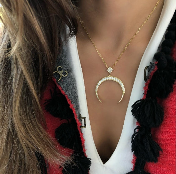 Collar - Luna invertida con estrella – Etoile Mexico
